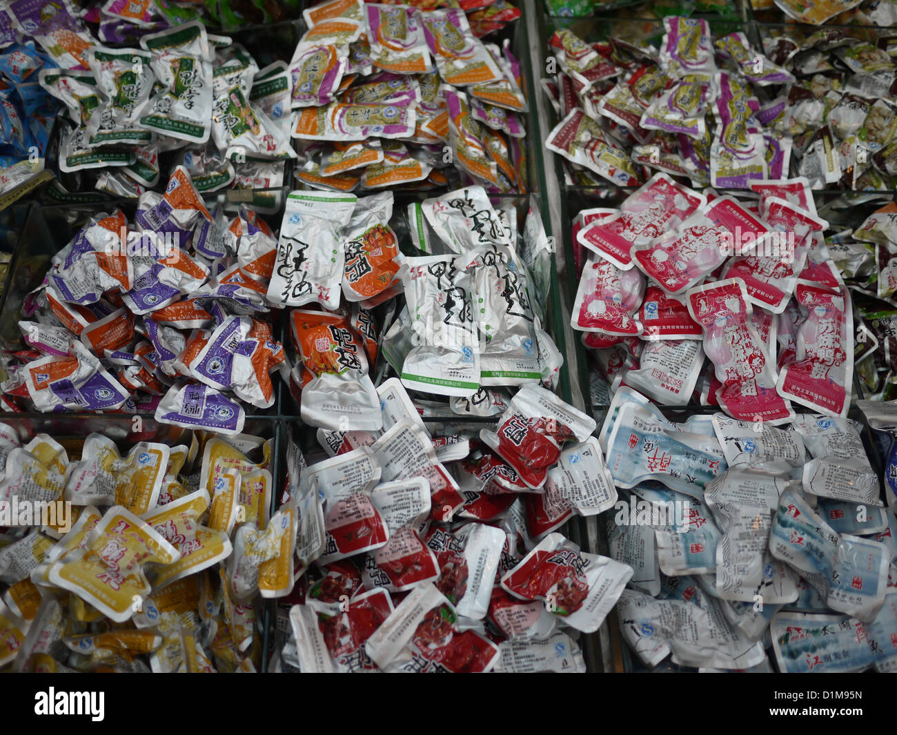 assorted chinese snacks candies Stock Photo - Alamy