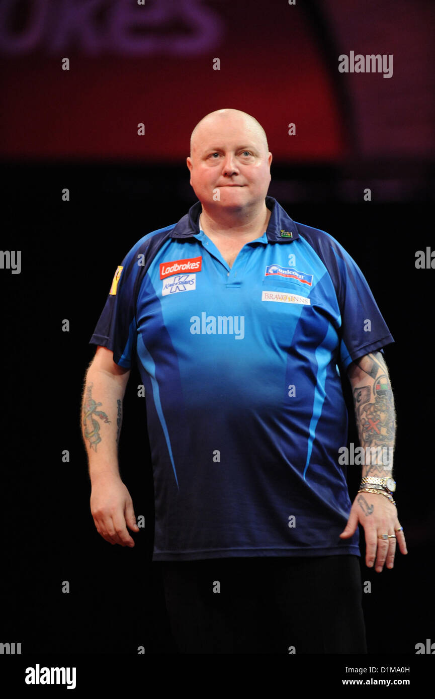 28.12.2012 London, England. Andy Hamilton looks dejected whilst losing ...