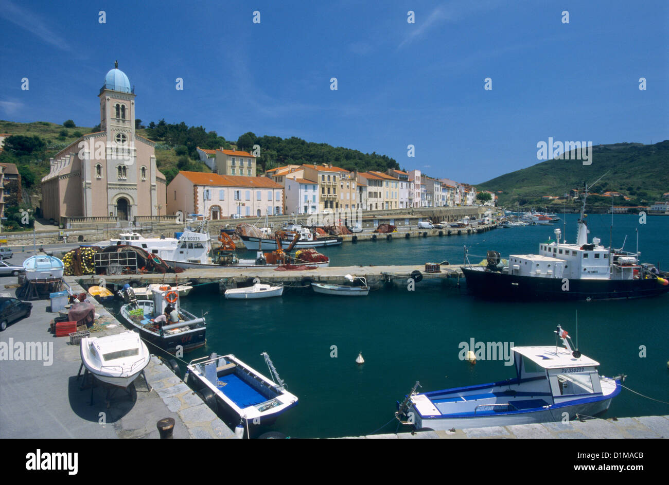 Port Vendres, Eastern Pyrenees, Languedoc-Roussillon, France Stock ...