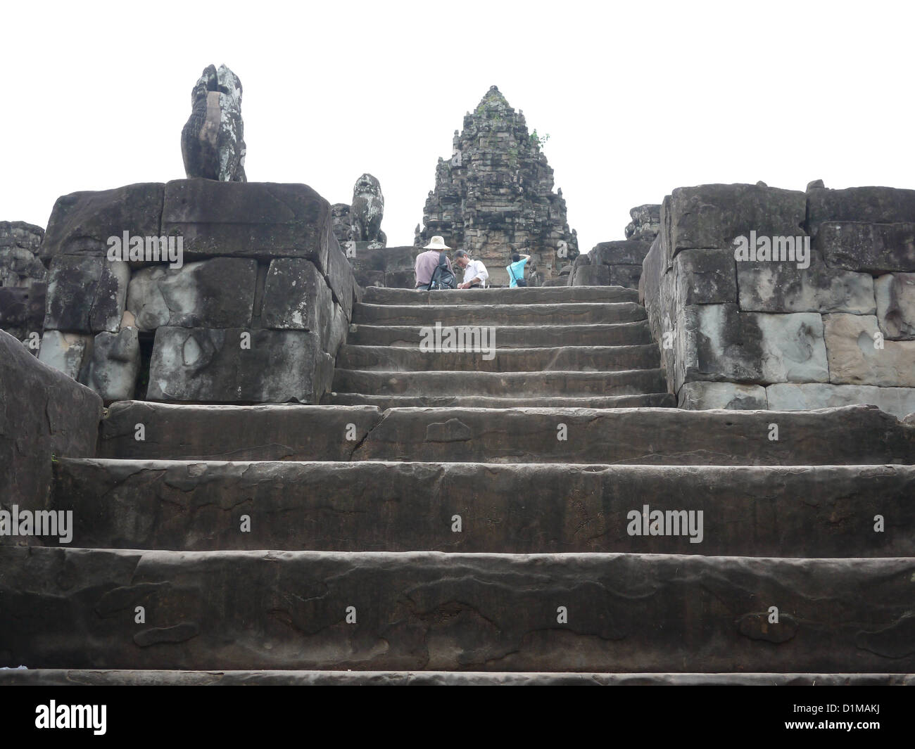 Bakong stair steps Roluos Cambodia Stock Photo - Alamy