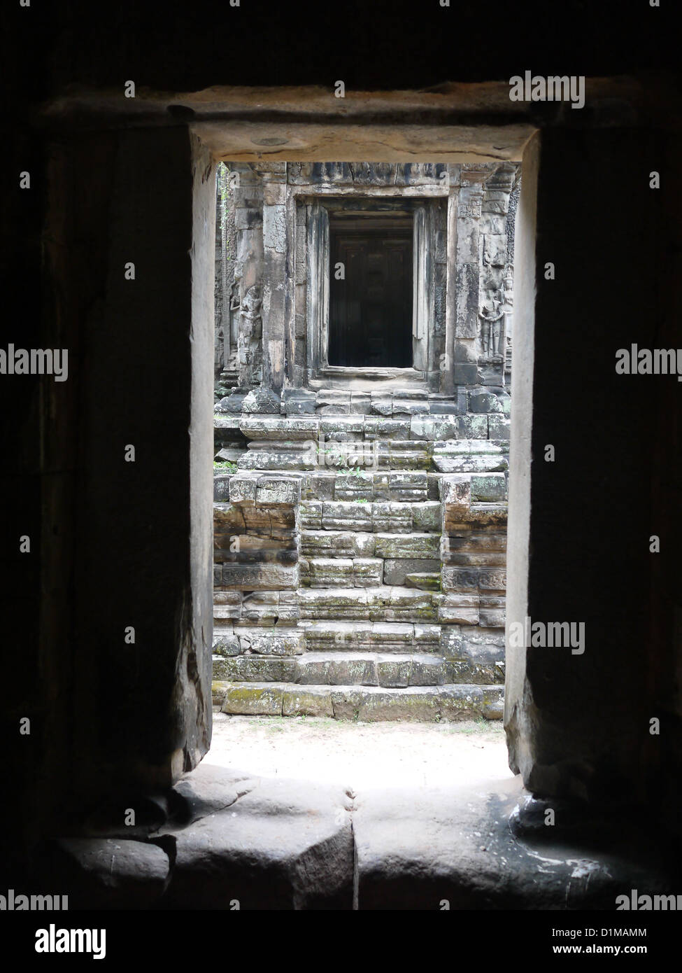 looking out opening stone architecture Stock Photo - Alamy