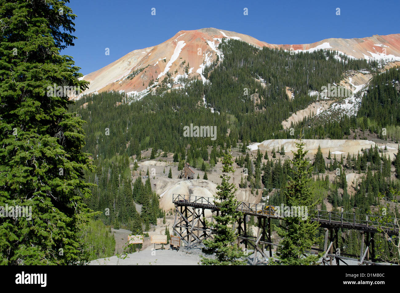 The Million Dollar highway between Silverton and Ouray Colorado in the ...