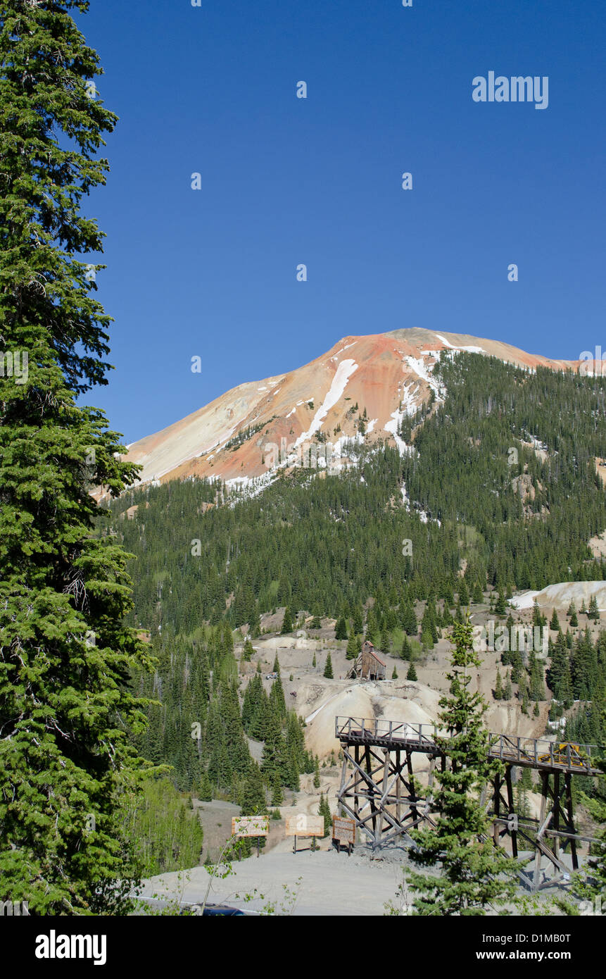 The Million Dollar highway between Silverton and Ouray Colorado in the ...