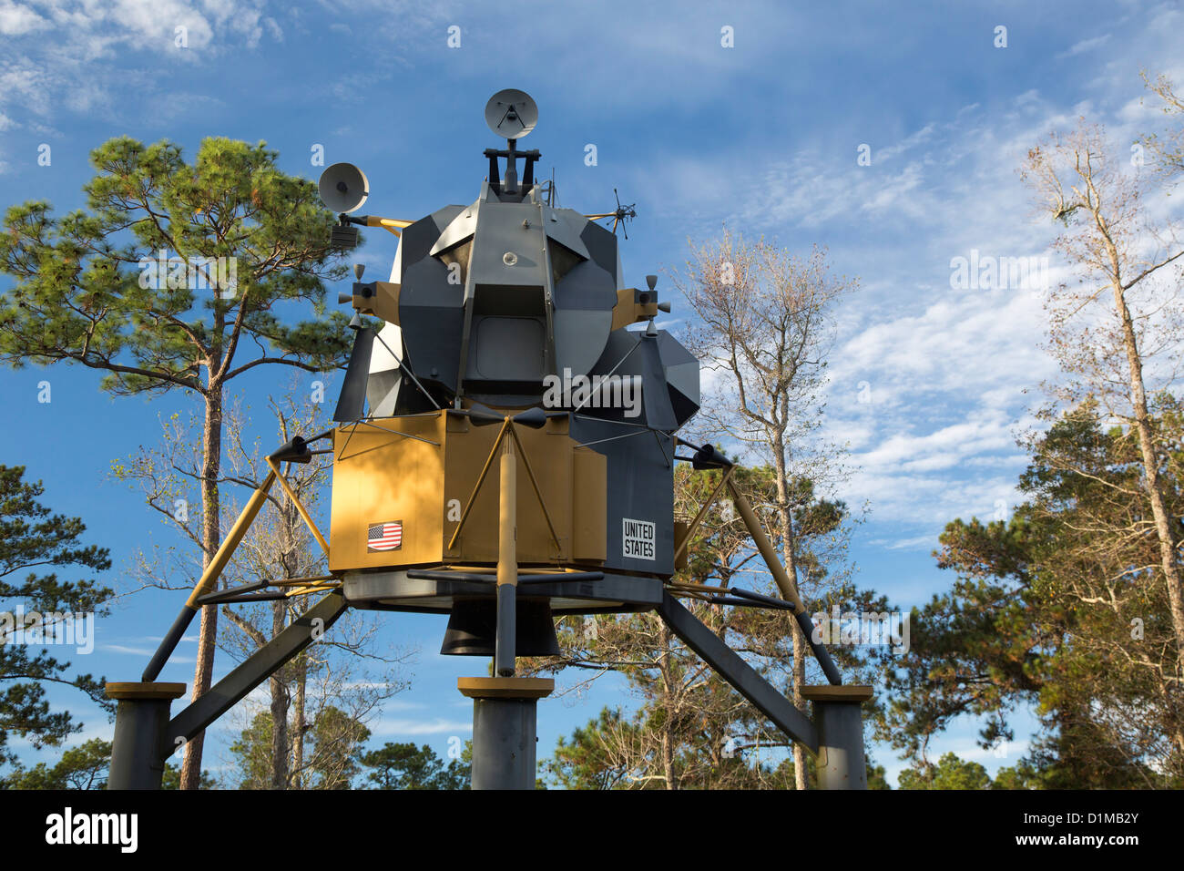 A lunar lander, used by astronauts training for the Apollo 13 mission ...