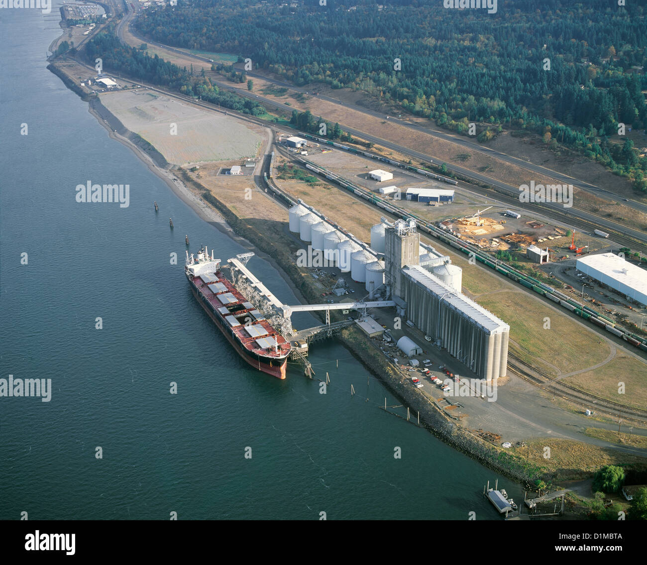 LOADING WHEAT ONTO SHIP FOR EXPORT FROM GRAIN ELEVATORS FOR EXPORTING ...