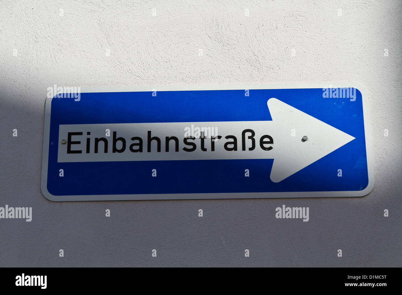German one way sign hi-res stock photography and images - Alamy