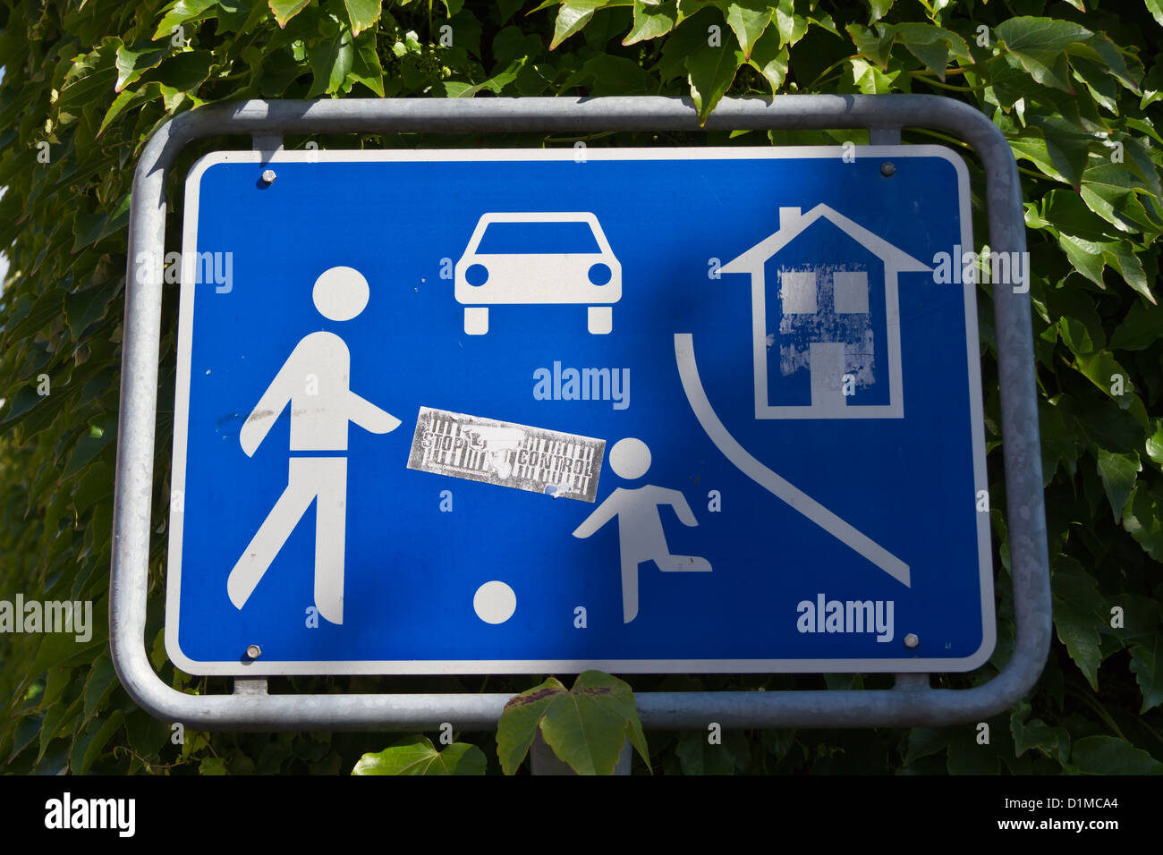 Reduced Traffic Area Sign in Lübbenau in Brandenburg, Germany Stock ...