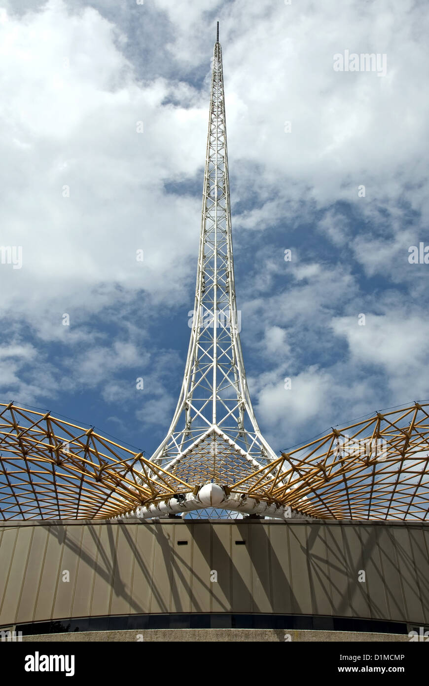 The spire, atop the Melbourne Performing Arts Centre, Australia Stock ...
