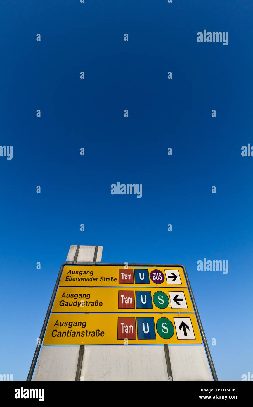 Blue underground sign berlin hi-res stock photography and images - Alamy