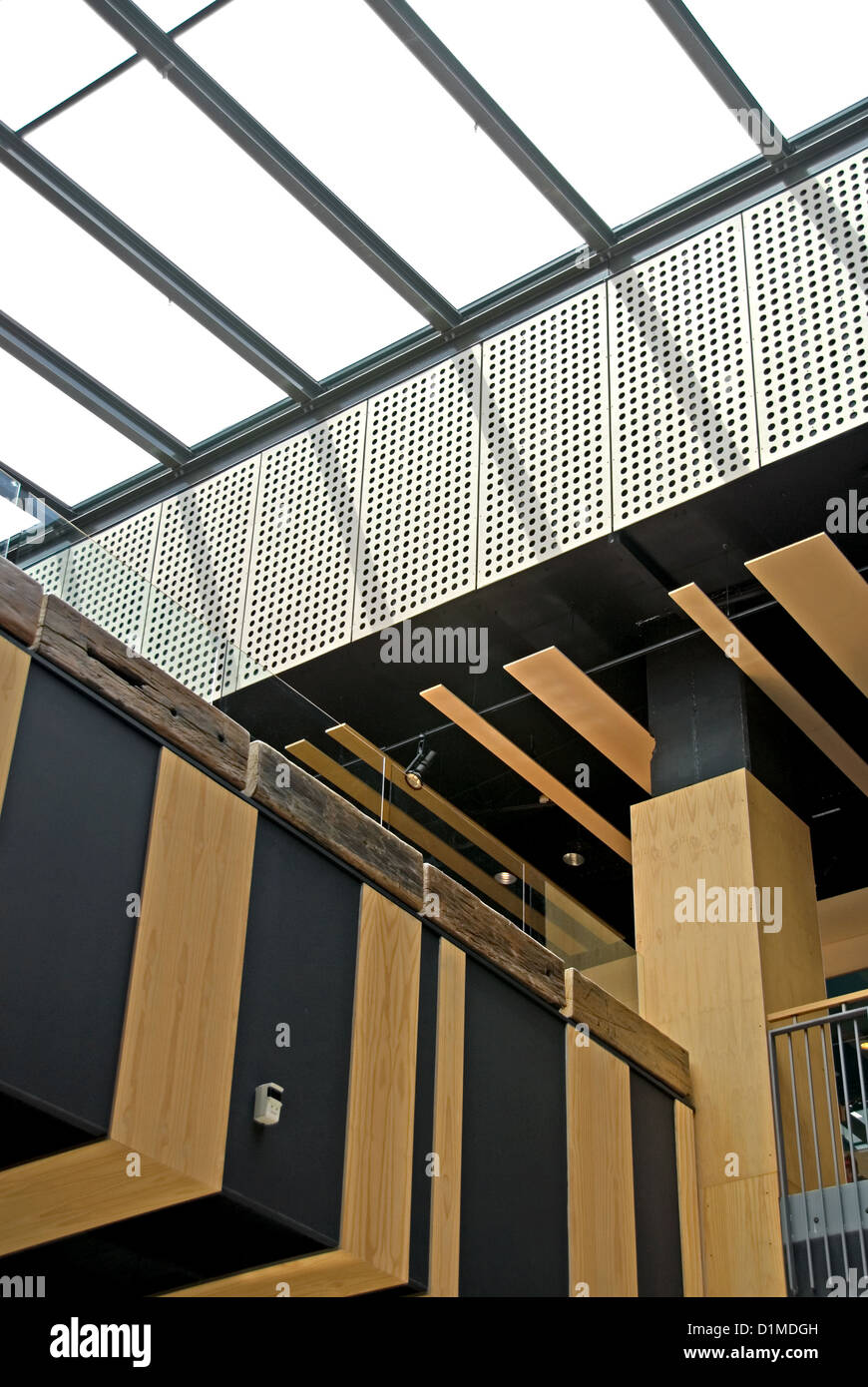 The modern interior of an inner-city shopping centre Stock Photo - Alamy