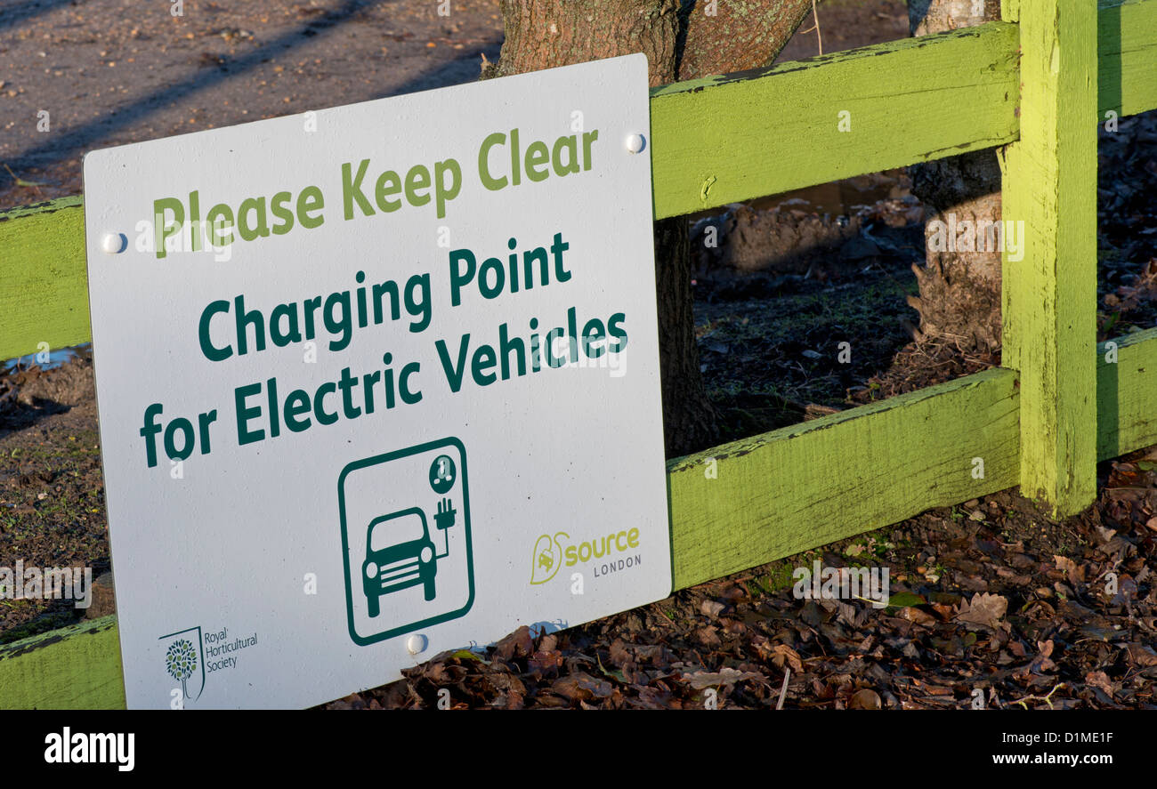 Sign for Electric Car Charging Point Stock Photo - Alamy