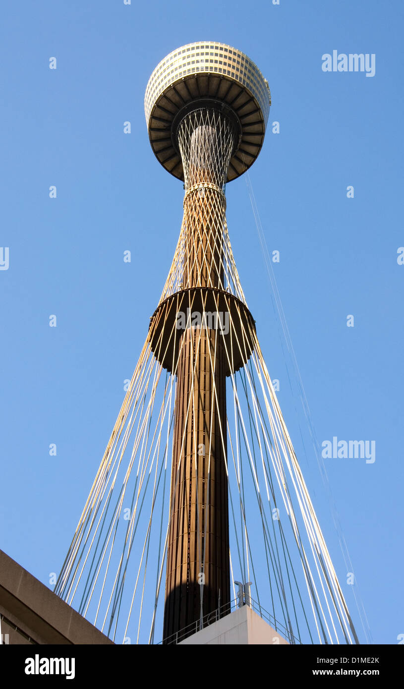 The imposing structure of Centrepoint Tower, Sydney, Australia Stock ...