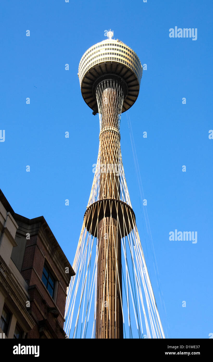 The imposing structure of Centrepoint Tower, Sydney, Australia Stock ...