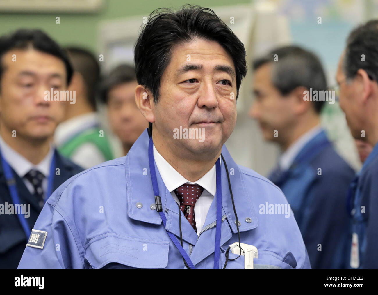 Dec. 29, 2012 - Okuma, Japan - Japan's new Prime Minister Shinzo Abe ...