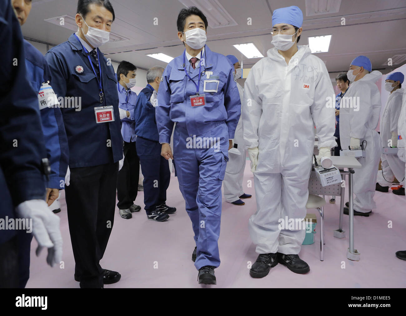 Dec. 29, 2012 - Okuma, Japan - Japan's new Prime Minister Shinzo Abe ...