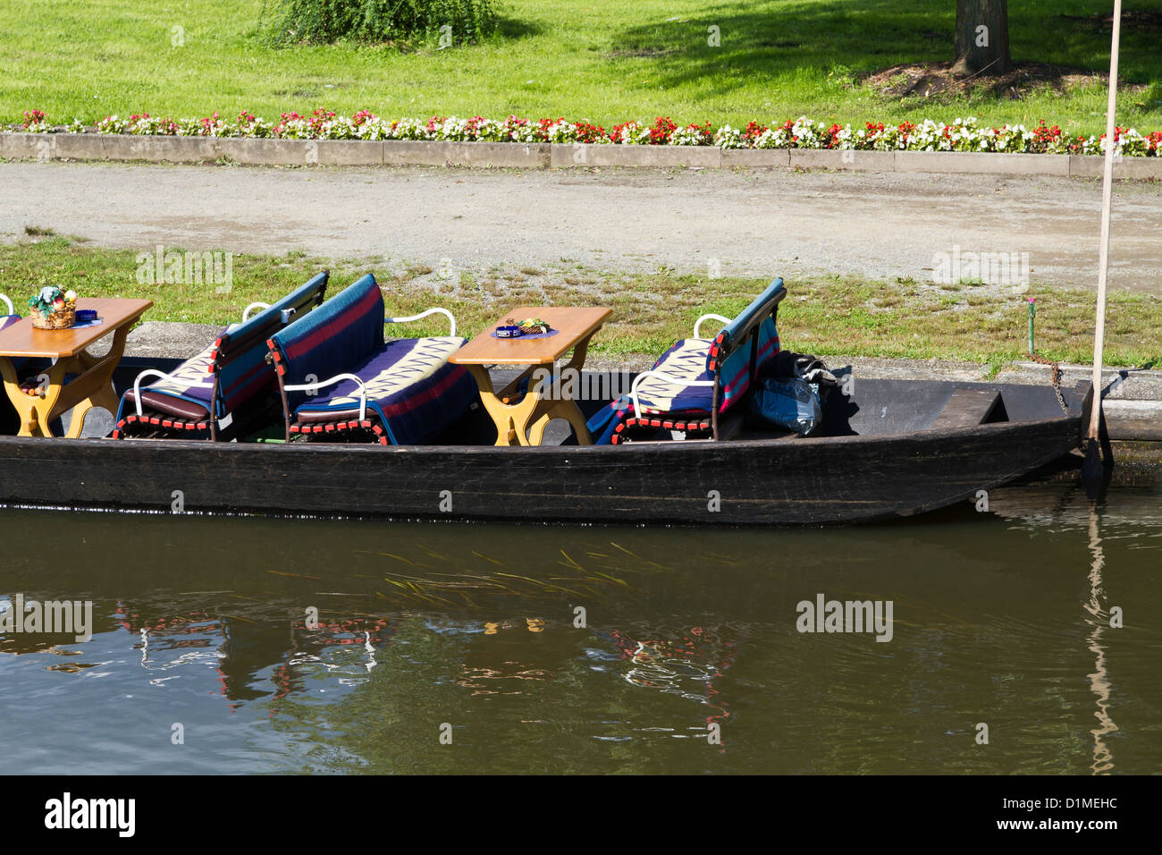Typical Riverboat on a Spreewald Canal in Lübbenau in Brandenburg ...