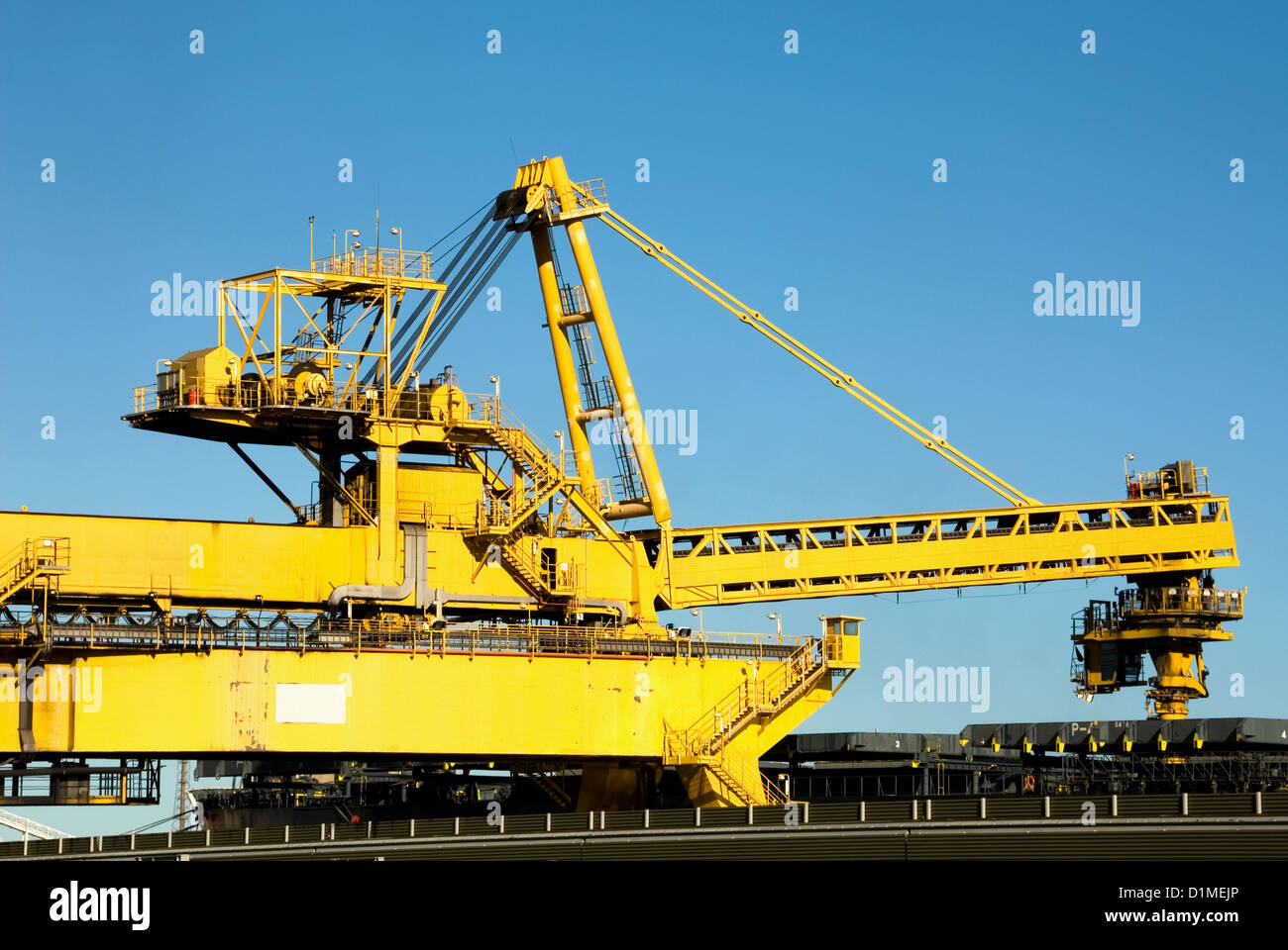 A coal loader in Newcastle Harbour, New South Wales, Australia Stock ...