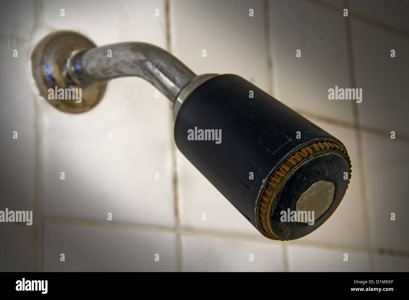 shower in an old bathroom Stock Photo - Alamy