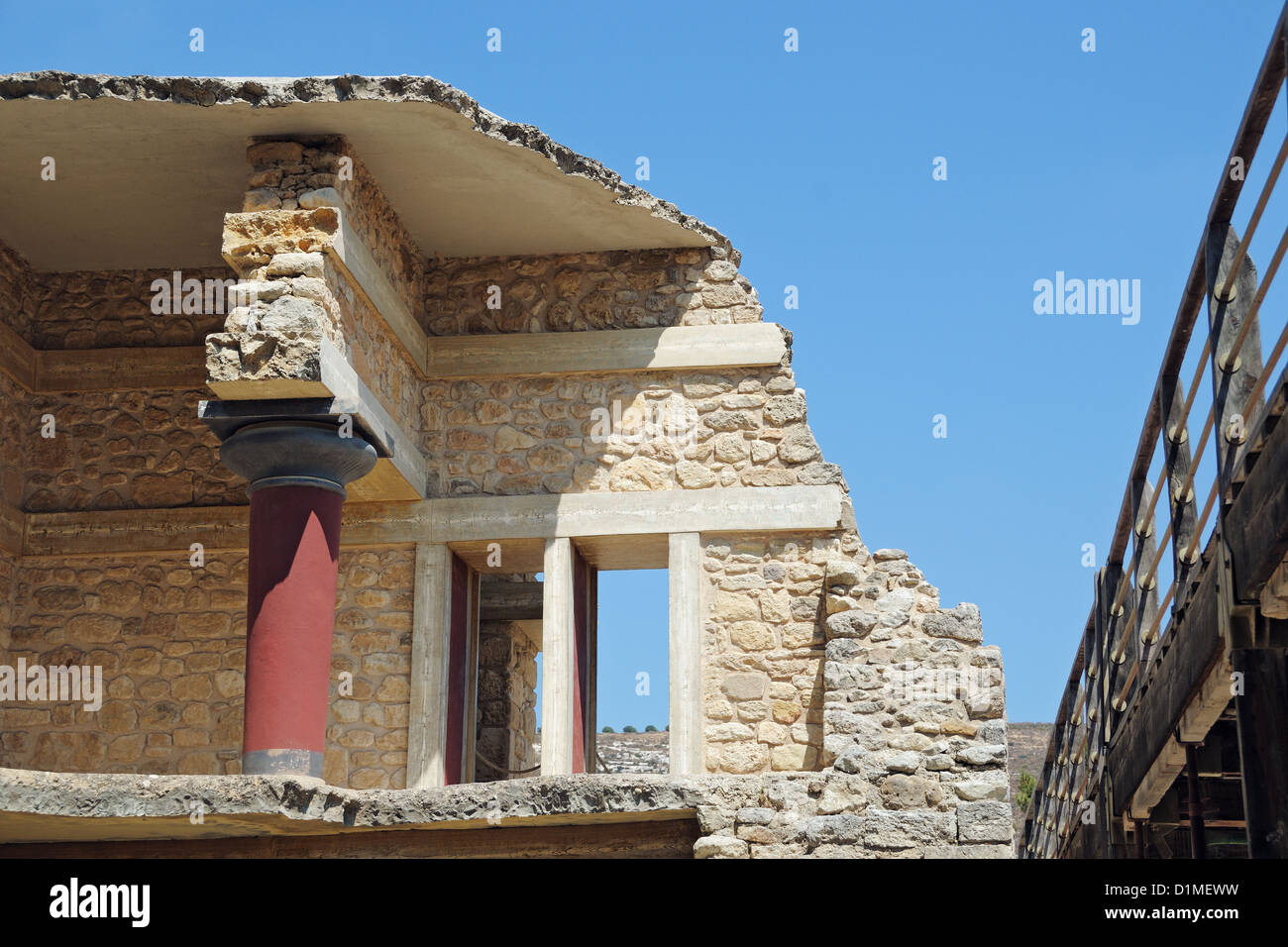 Archeology site of Knossos palace in Crete, Greece Stock Photo - Alamy