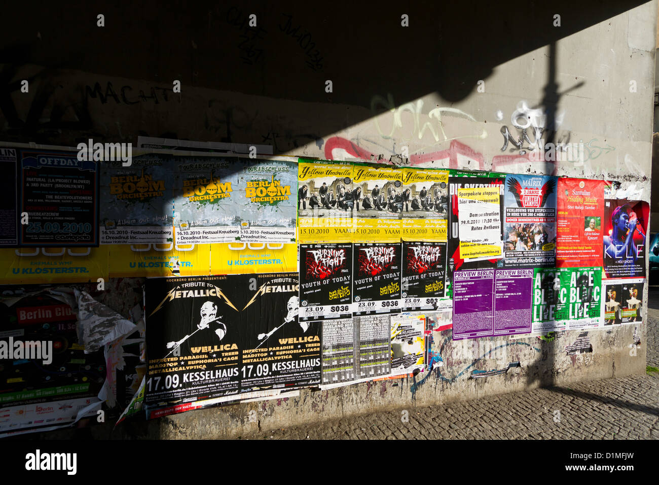Old Posters on a Wall in Berlin Germany Stock Photo - Alamy