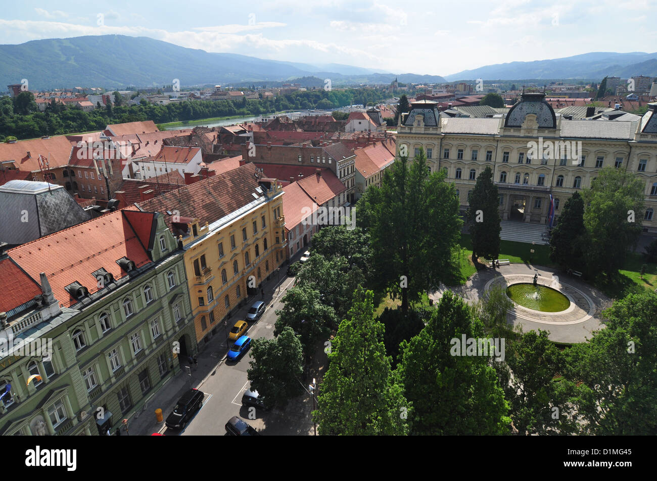 View over Maribor city center Stock Photo - Alamy