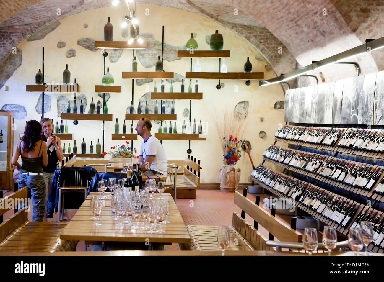 Inside a wine museum in Barolo Italy Stock Photo - Alamy