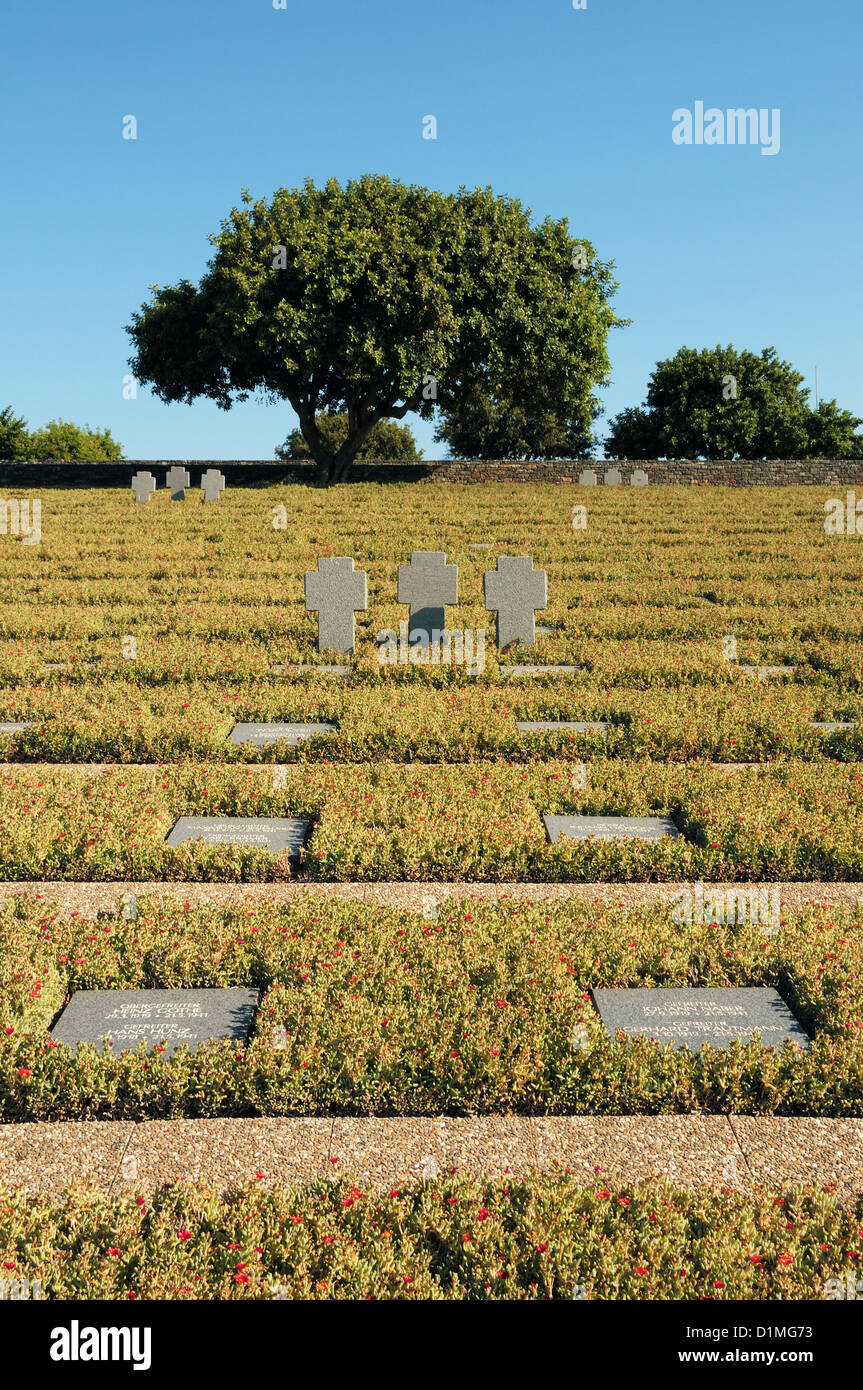 Crosses in the German Military Cemetery in Crete, Greece Stock Photo ...