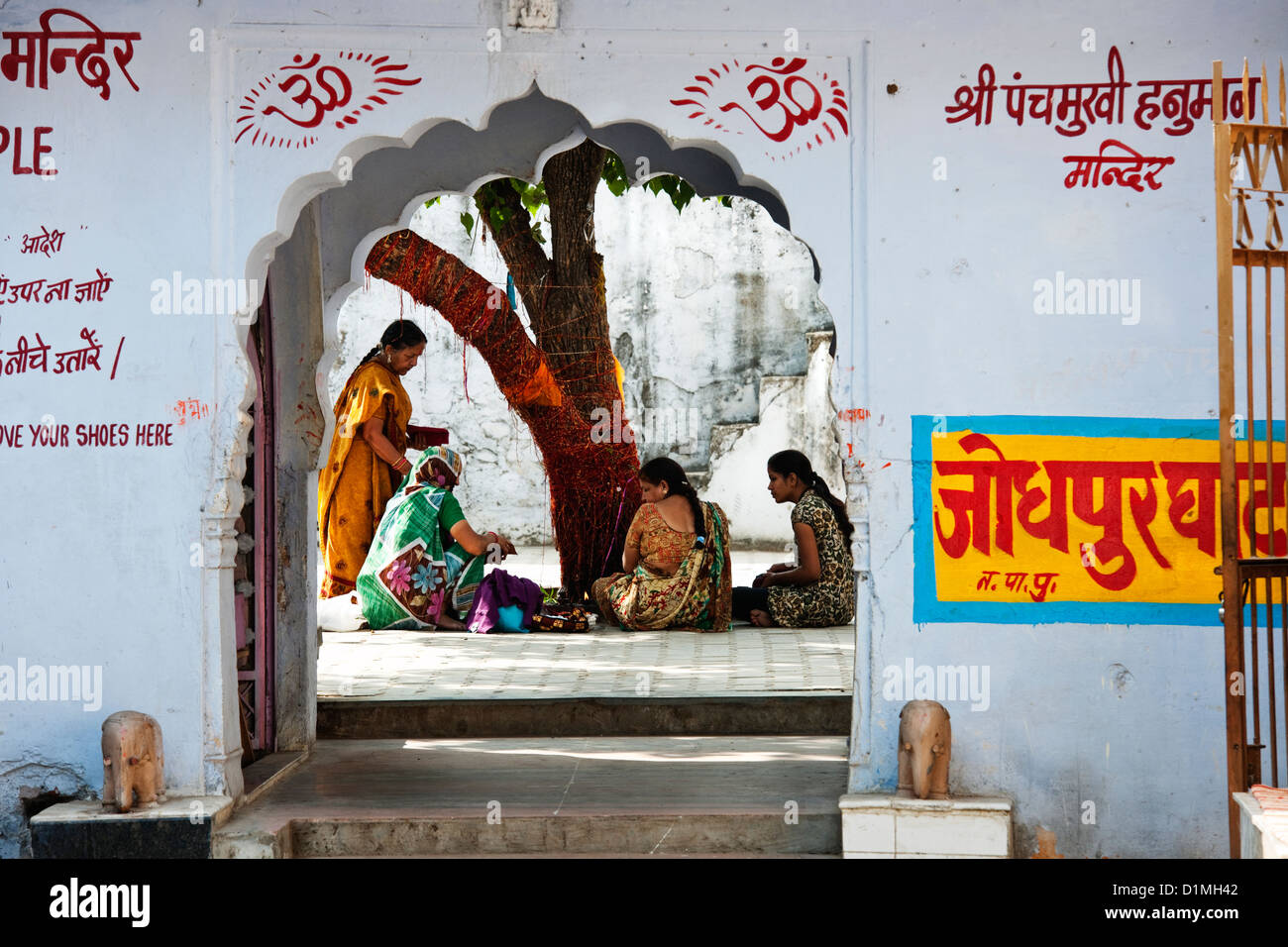 Indian women tree worship sacred hi-res stock photography and images ...