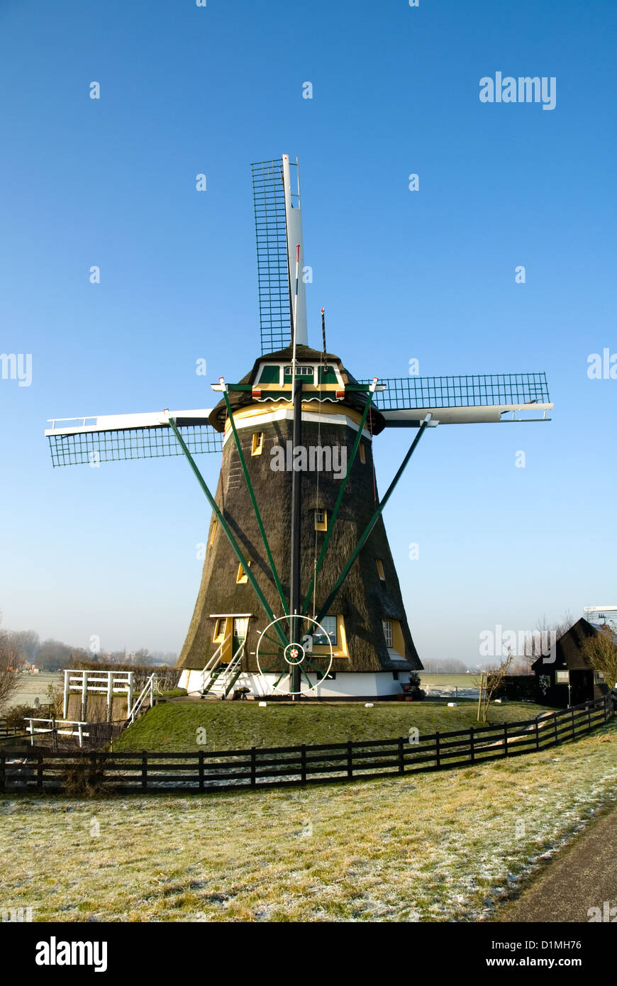 A typical Dutch windmill, near Den Haag, the Netherlands Stock Photo ...