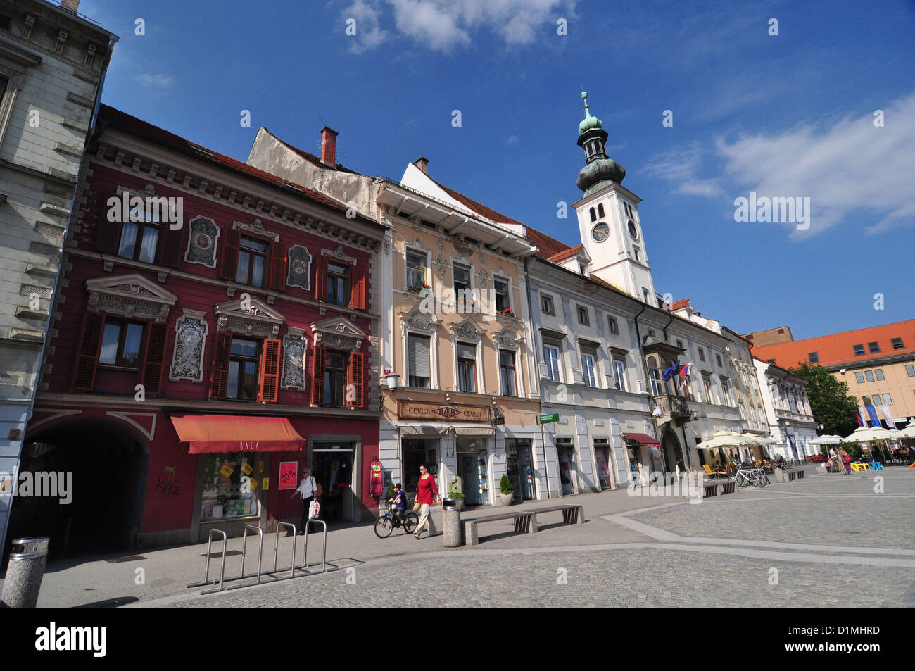 Main square in Maribor centre Stock Photo - Alamy