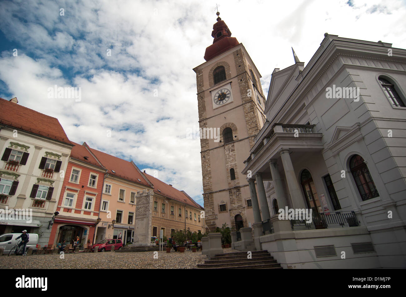 City center with catholic st george church hi-res stock photography and ...