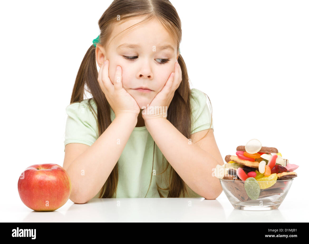 Kid fruit candy thinking hi-res stock photography and images - Alamy