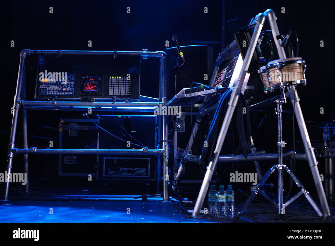The electronic instrument racks as Enter Shikari plays The Roundhouse ...
