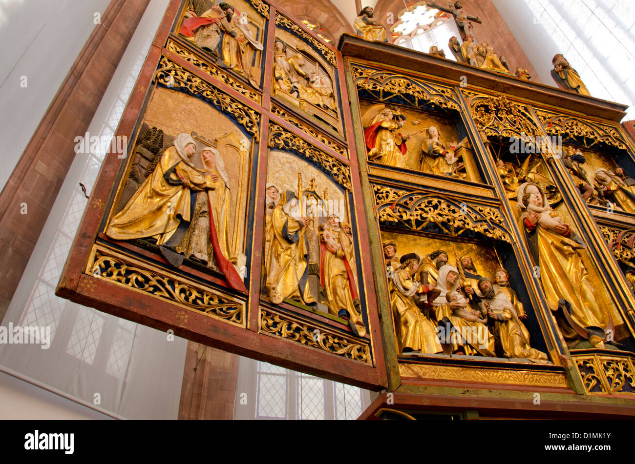 Switzerland, Basel. Barfusserkirche Historical Museum, located inside ...