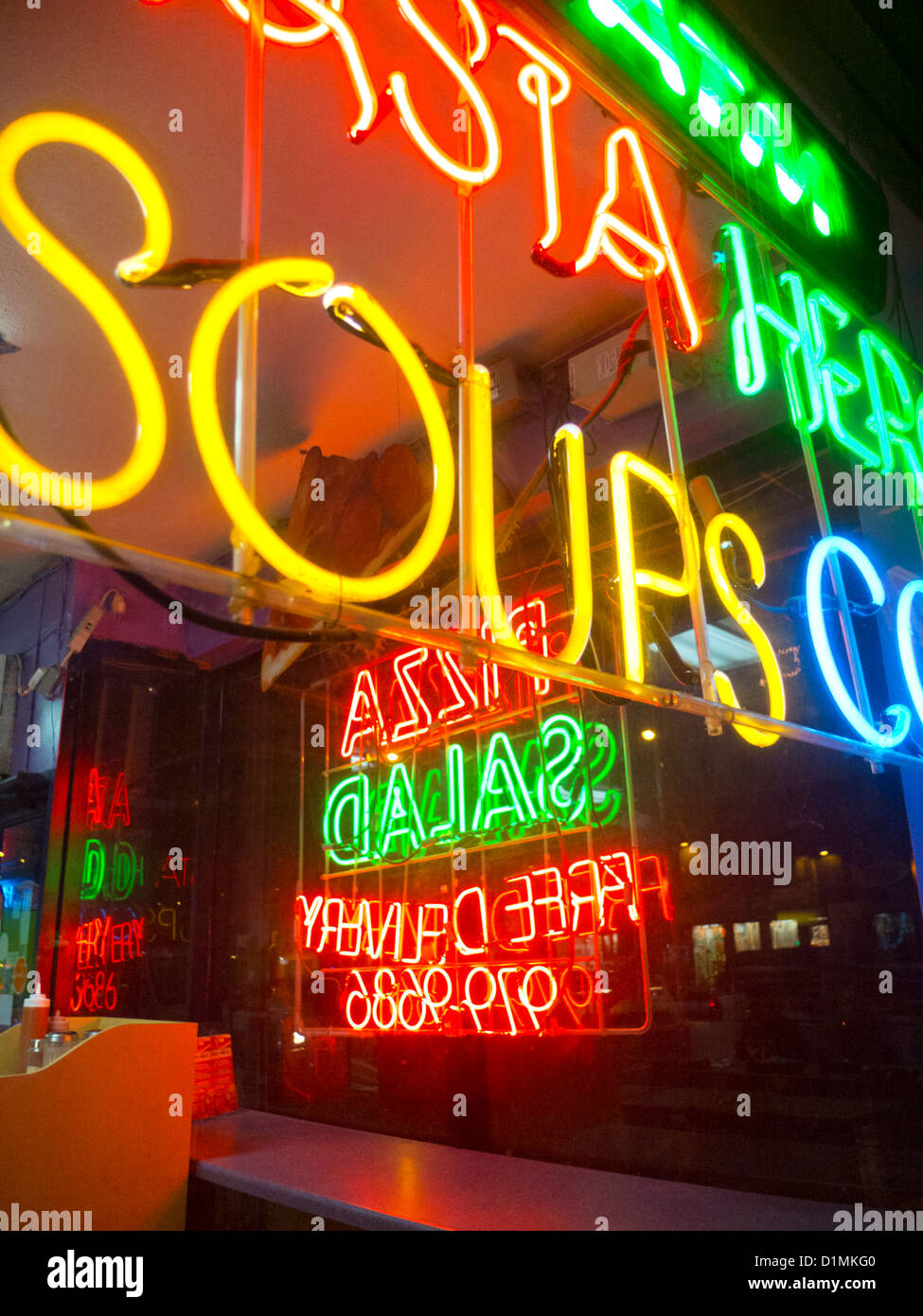 Food delivery neon sign hi-res stock photography and images - Alamy