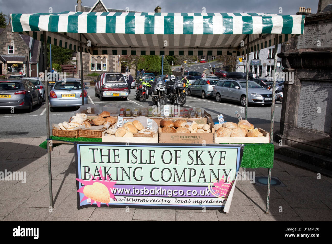 Market Stall of Bread from Isle of Skye Bakery; Portree; Scotland Stock ...