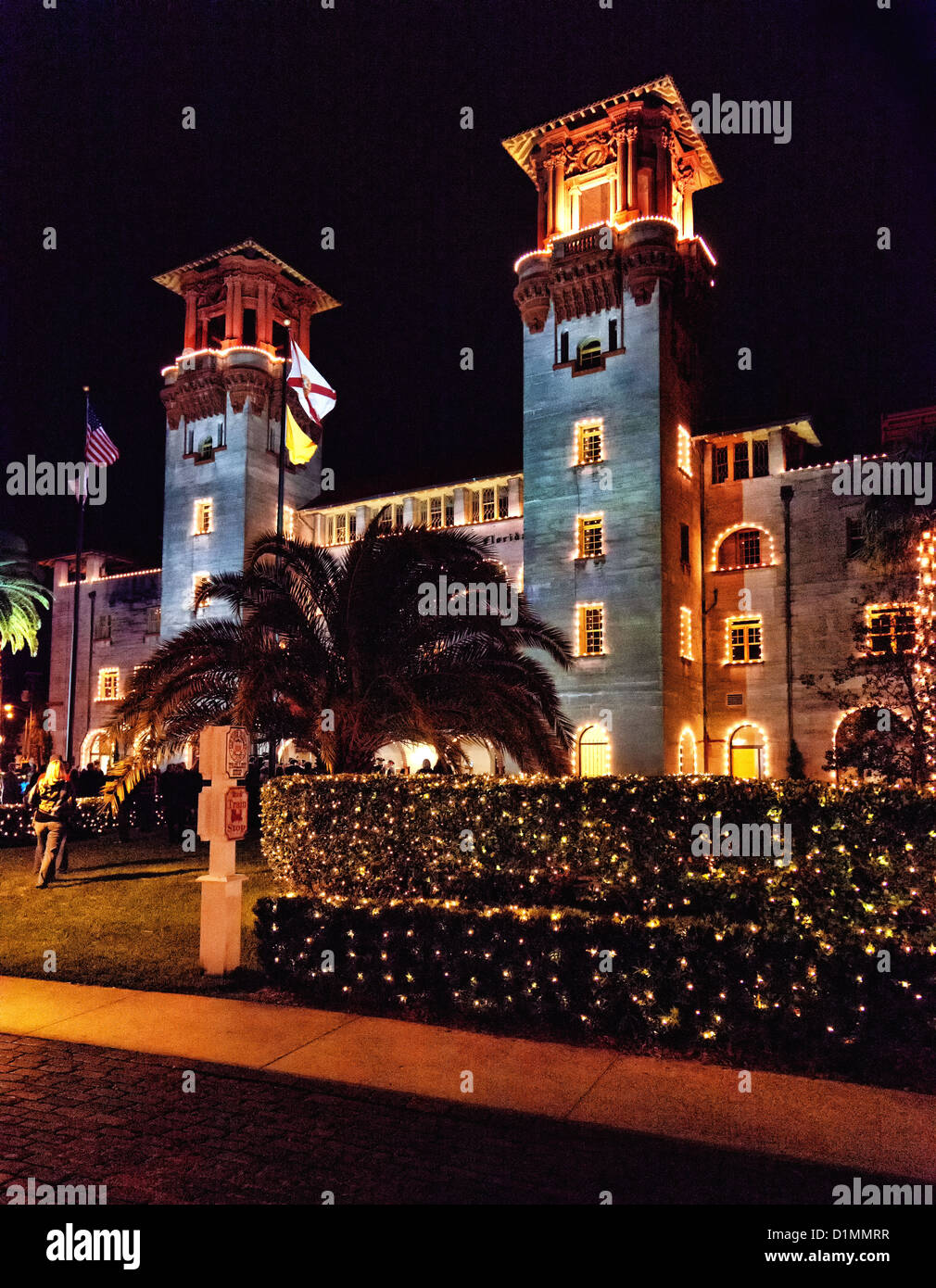 Lightner Museum at night in St. Augustine Florida Stock Photo - Alamy
