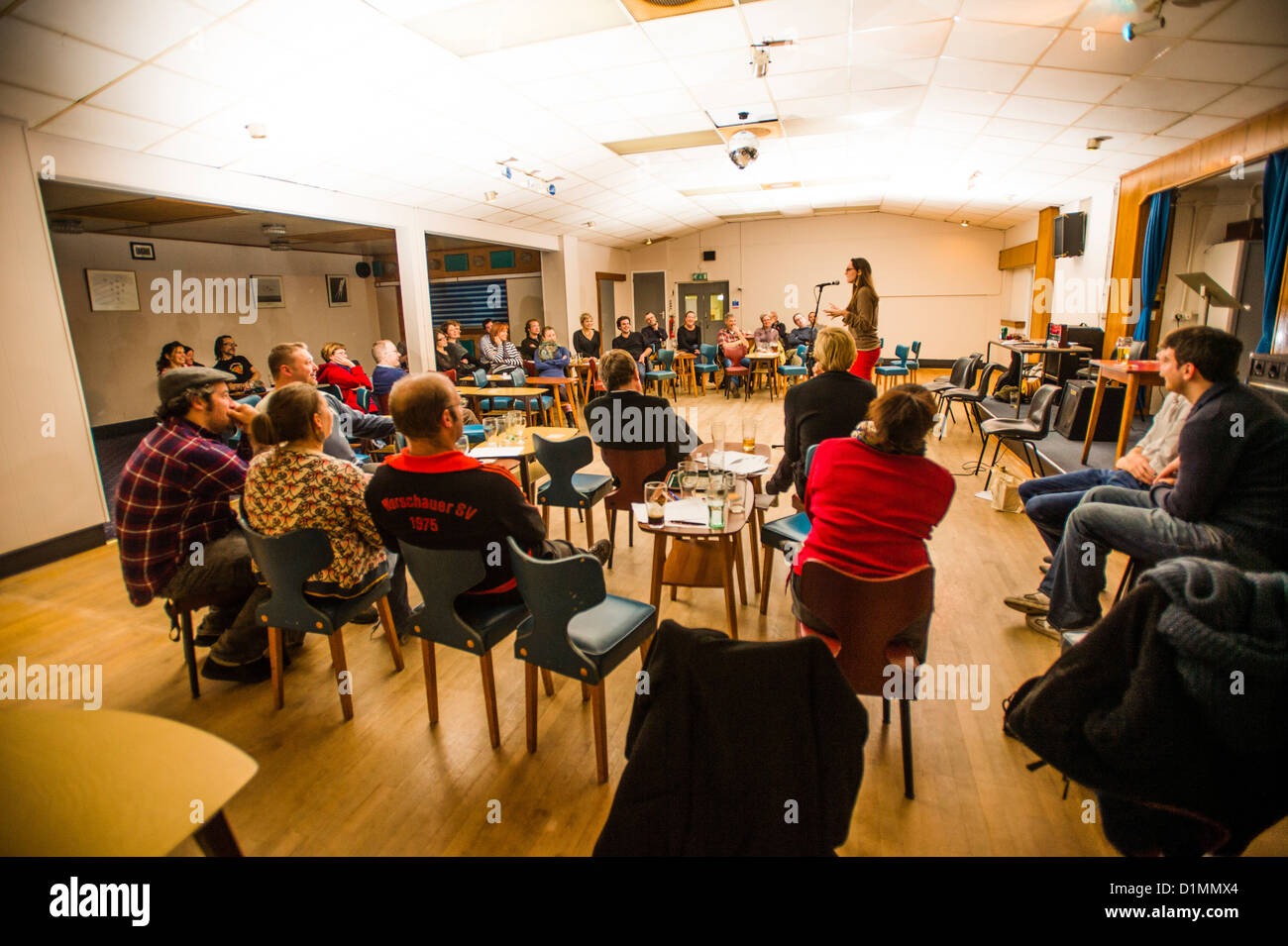 JULIE GRADY THOMAS, a woman comedian stand up comedy performer, in a ...