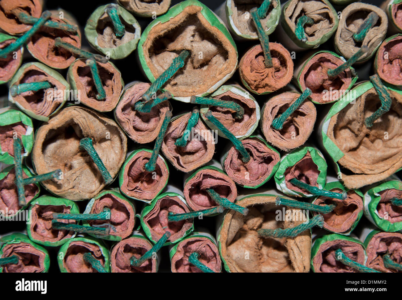 Firecrackers (macro shot) on black background Stock Photo - Alamy