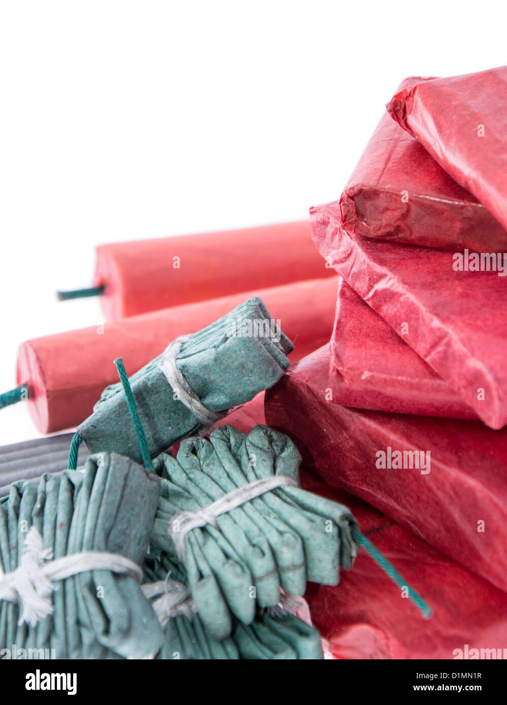 Firecrackers isolated on white background Stock Photo - Alamy