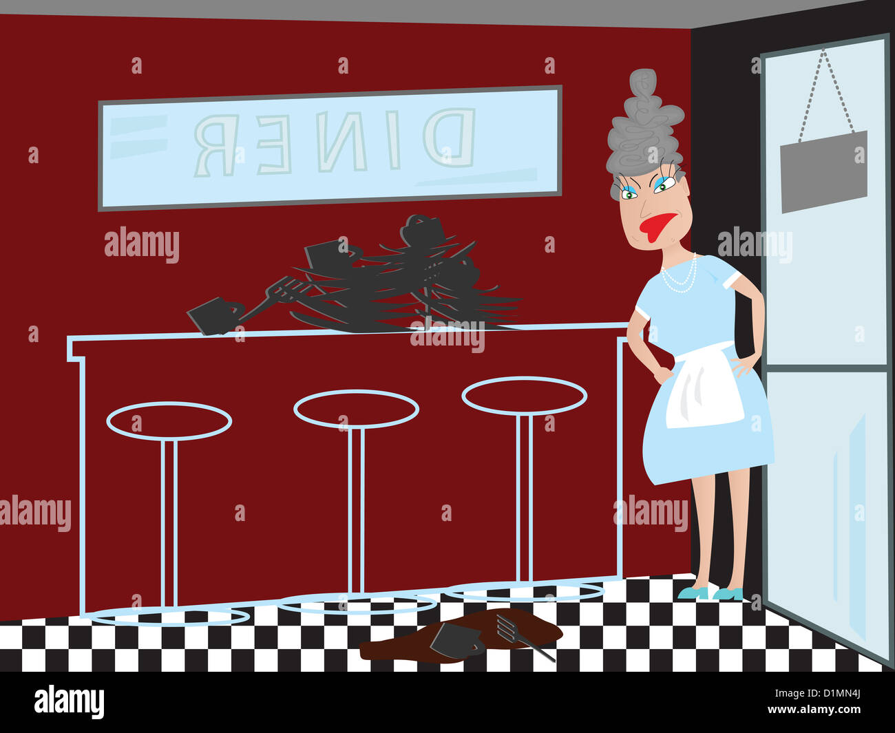 1950s waitress hi-res stock photography and images - Alamy