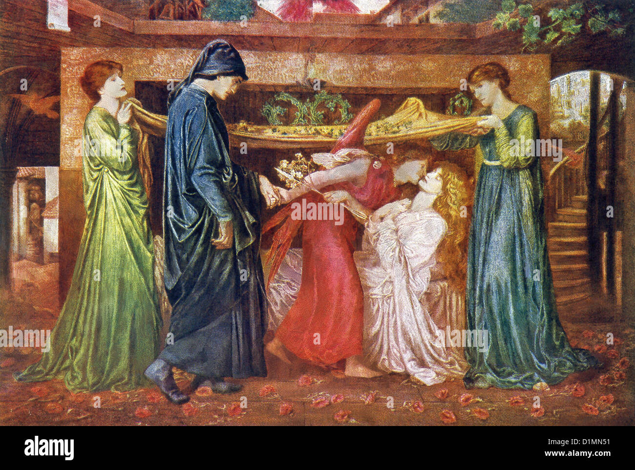 This painting, titled Dante’s Dream, measures 7’ 1” by 10’ 6 ½”. It is ...