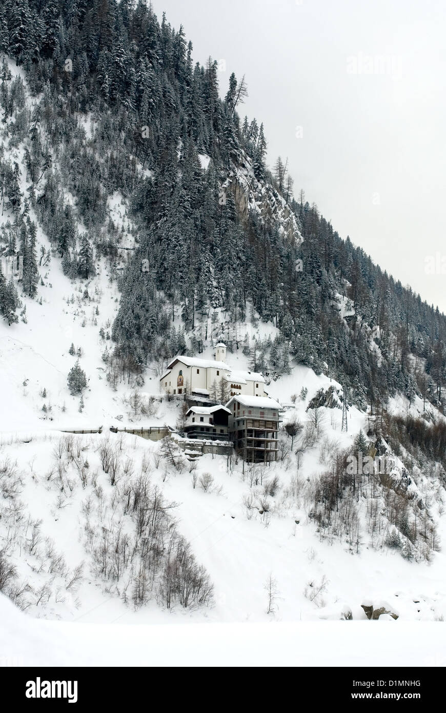 A winter alpine scene, Italy Stock Photo - Alamy
