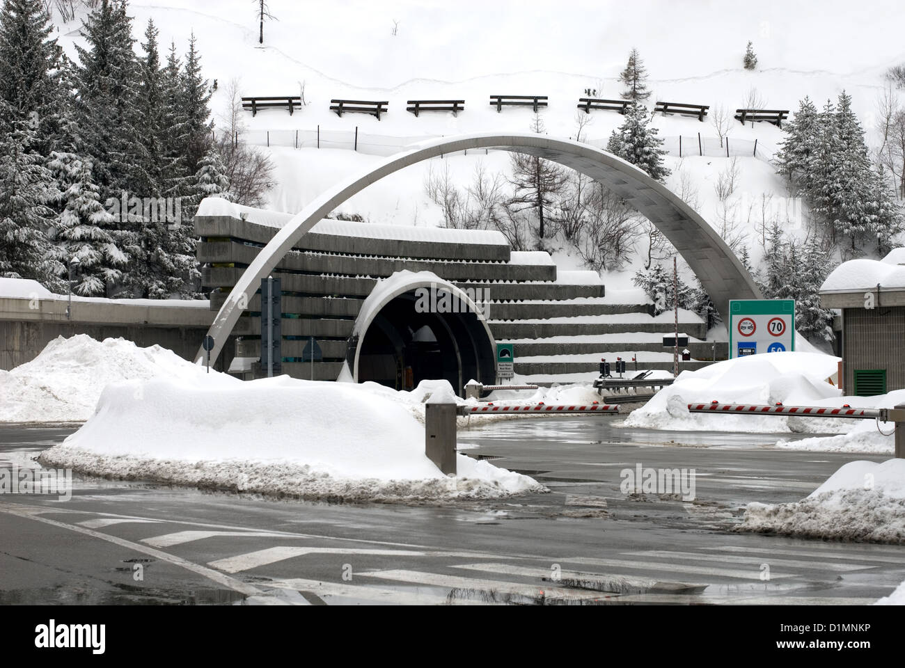 The entrance to Mont Blanc Tunnel, Italy Stock Photo - Alamy
