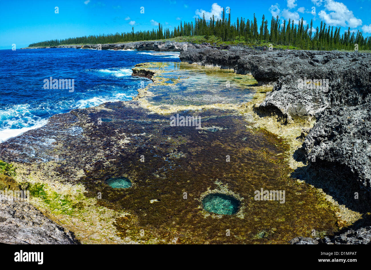 Coastline, Isle of Pines, New Caledonia Stock Photo - Alamy