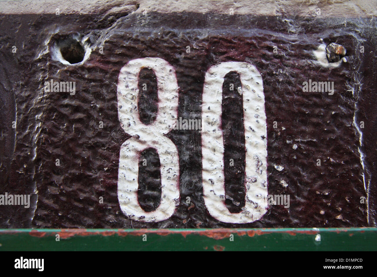 House number 80 sign hi-res stock photography and images - Alamy