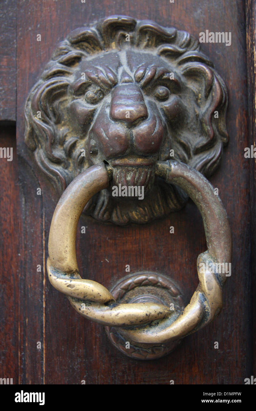 Ancient Door Knocker Stock Photo - Alamy
