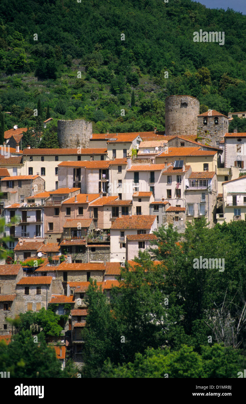 Old catalan village of Palalda, Amelie les bains, , Eastern Pyrenees ...