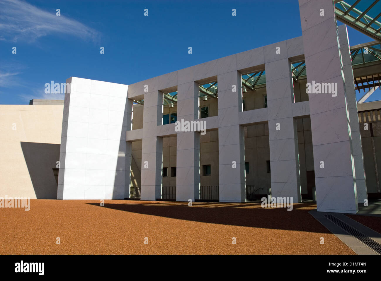 An exterior wall of Parliament House, Canberra, Australia Stock Photo ...