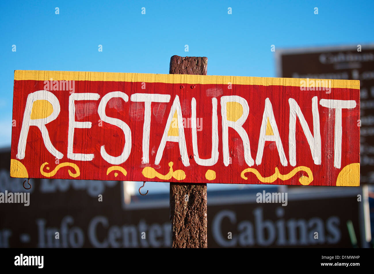 Bright restaurant sign hi-res stock photography and images - Alamy